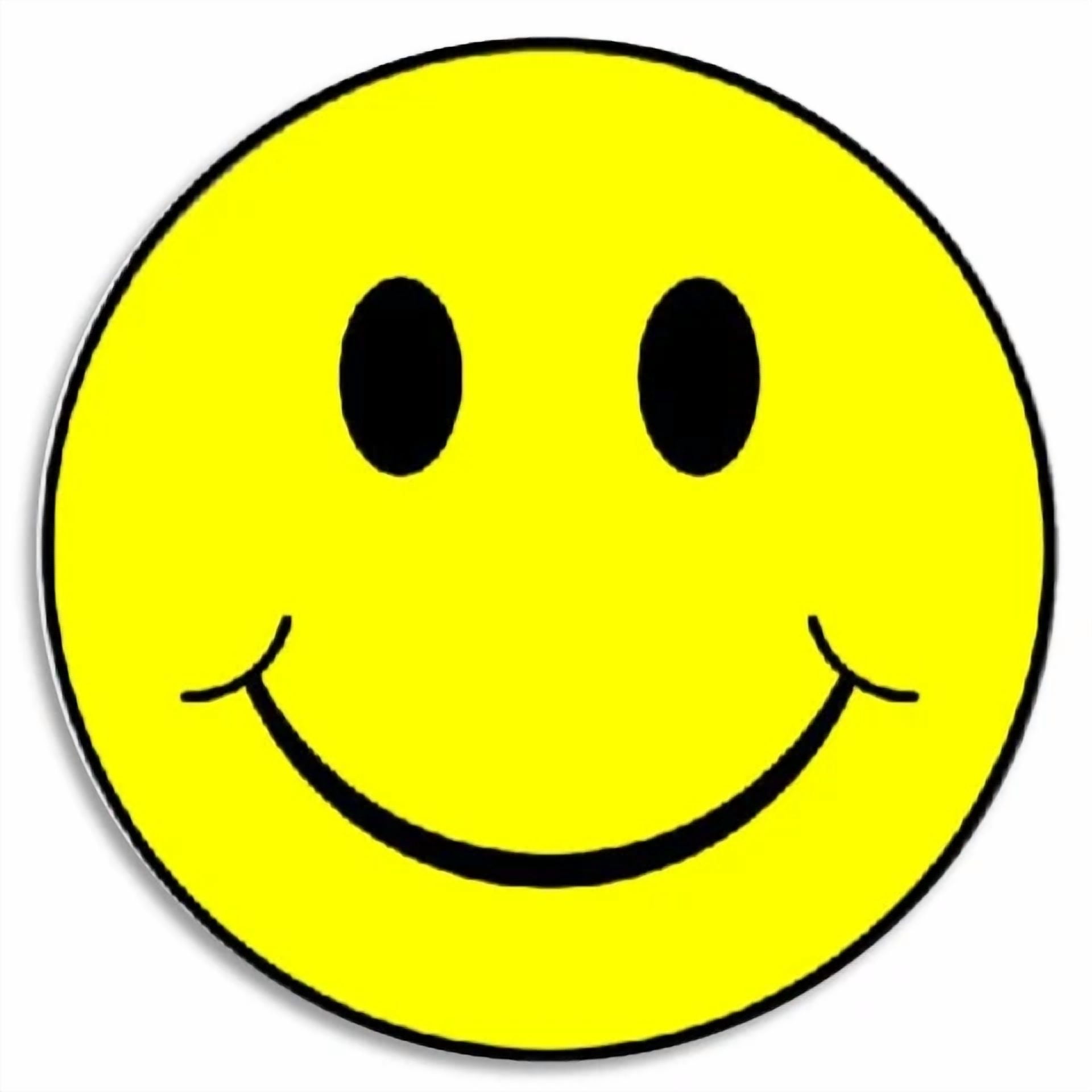DOPASTICKER Smiley Face, Classic Yellow Smile Happy Phone Decal Water ...