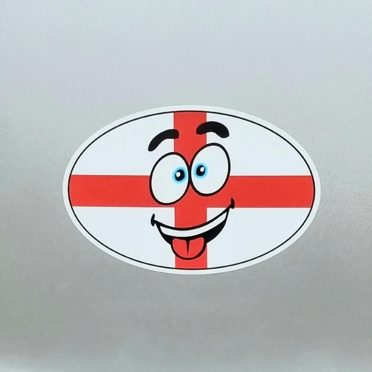 DOPASTICKER Smiley Face England English Flag Oval Sticker Decal For Car ...