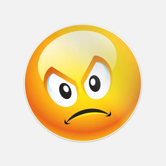 DOPASTICKER Smiley Indignant Sticker Decal Phone Decal Water Bottle ...