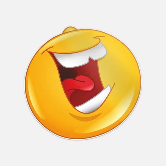 DOPASTICKER Smiley Laugh Sticker Decal Phone Decal Water Bottle ...