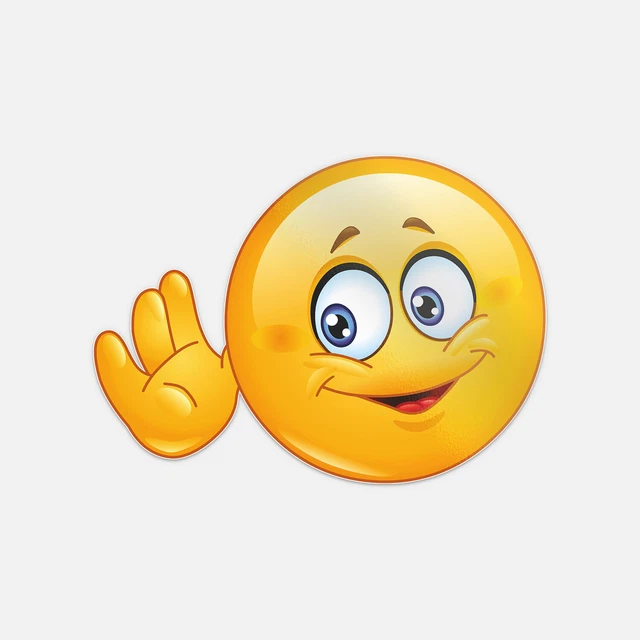 DOPASTICKER Smiley Listening Sticker Decal Phone Decal Water Bottle ...