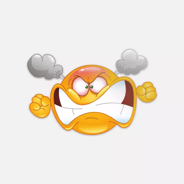 DOPASTICKER Smiley Rage Sticker Decal Phone Decal Water Bottle Stickers ...