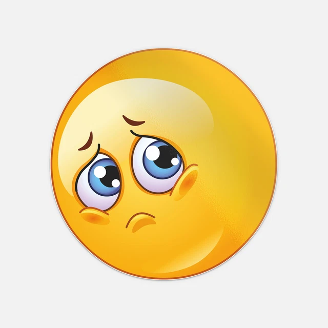 DOPASTICKER Smiley Sad Crying Sticker Decal Phone Decal Water Bottle ...