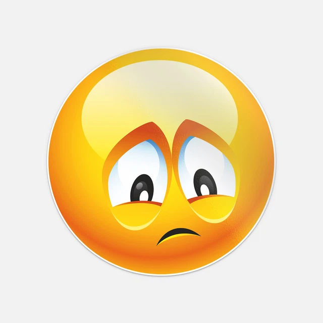 DOPASTICKER Smiley Sad Sticker Decal Phone Decal Water Bottle Stickers ...