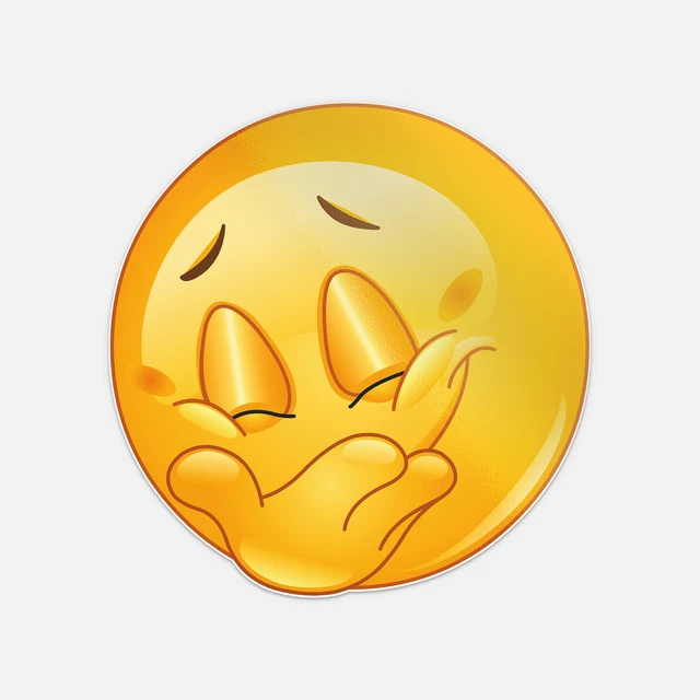 DOPASTICKER Smiley Shy Sticker Decal Phone Decal Water Bottle Stickers ...
