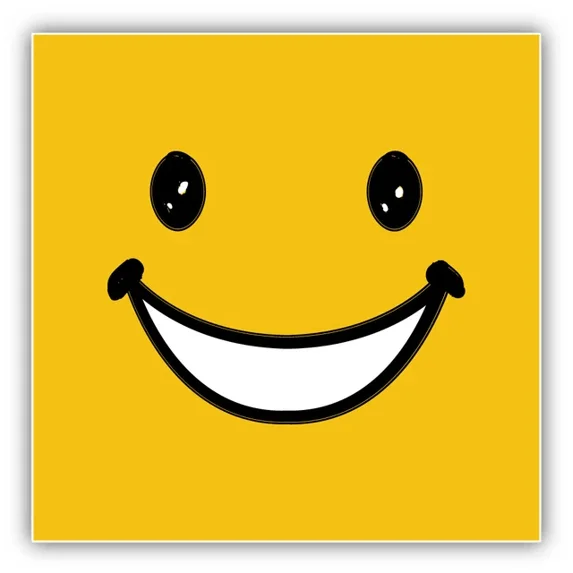 DOPASTICKER Smiley Square Sticker Decal Phone Decal Water Bottle ...