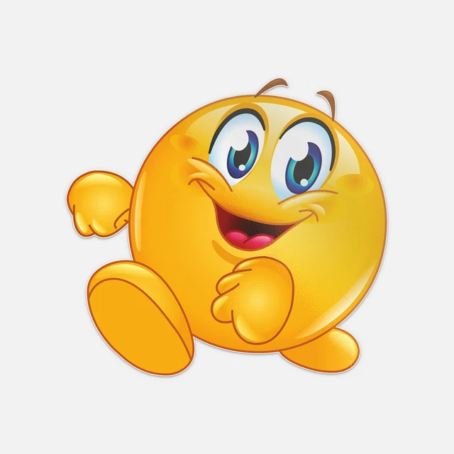 DOPASTICKER Smiley Walking Sticker Decal Phone Decal Water Bottle ...