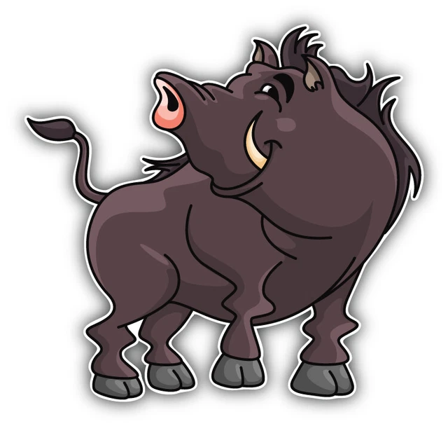 DOPASTICKER Smiling Boar Sticker Decal Phone Decal Water Bottle ...