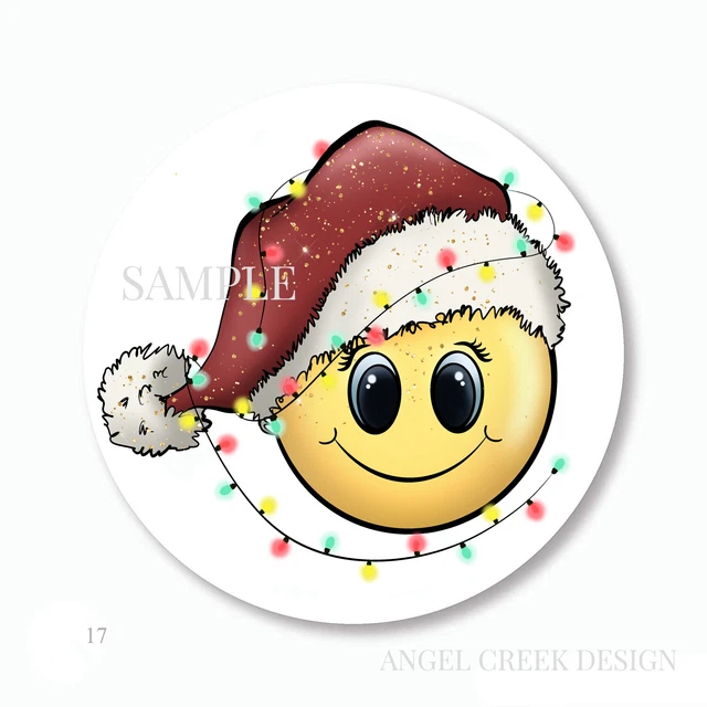 DOPASTICKER Smiling Face Chri.Stm.As Emoji Scrapbook Stickers Phone ...