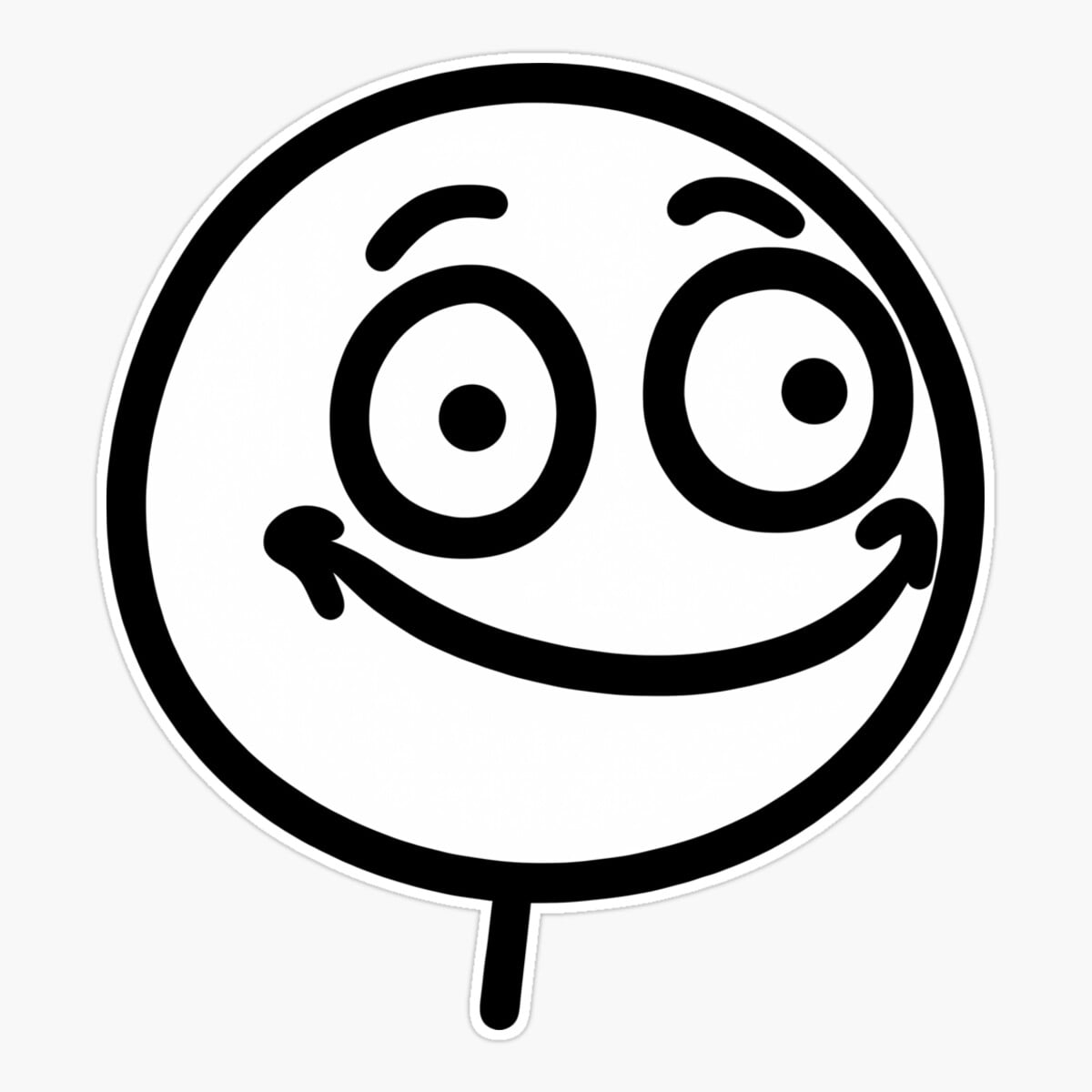 DOPASTICKER Smiling Matchmaker Bean Cute Sticker, Phone Sticker Car ...