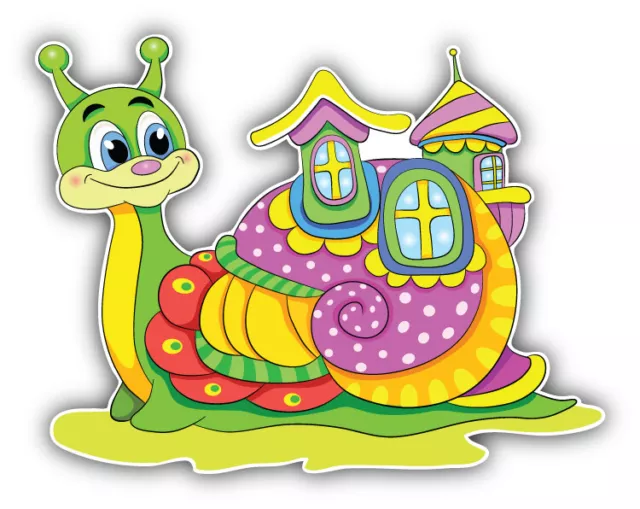 DOPASTICKER Snail House Cartoon Animal Car Sticker Phone Decal Water ...