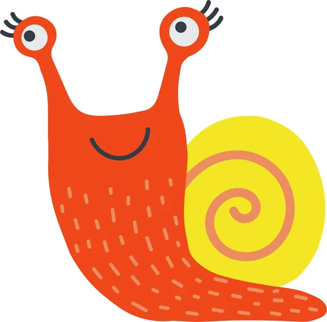 DOPASTICKER Snail Love Sticker Shell Cute Colorful Hippie Orange Yellow ...