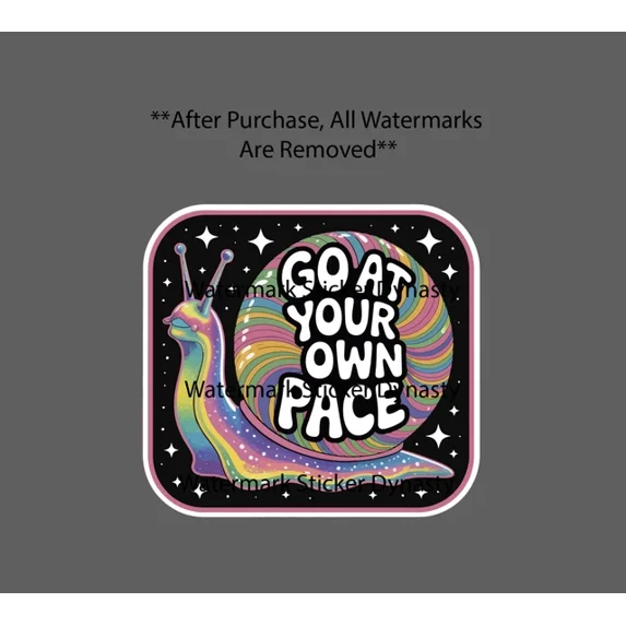 DOPASTICKER Snail Pace Sticker Quote Animal Trippy Abstract Space ...
