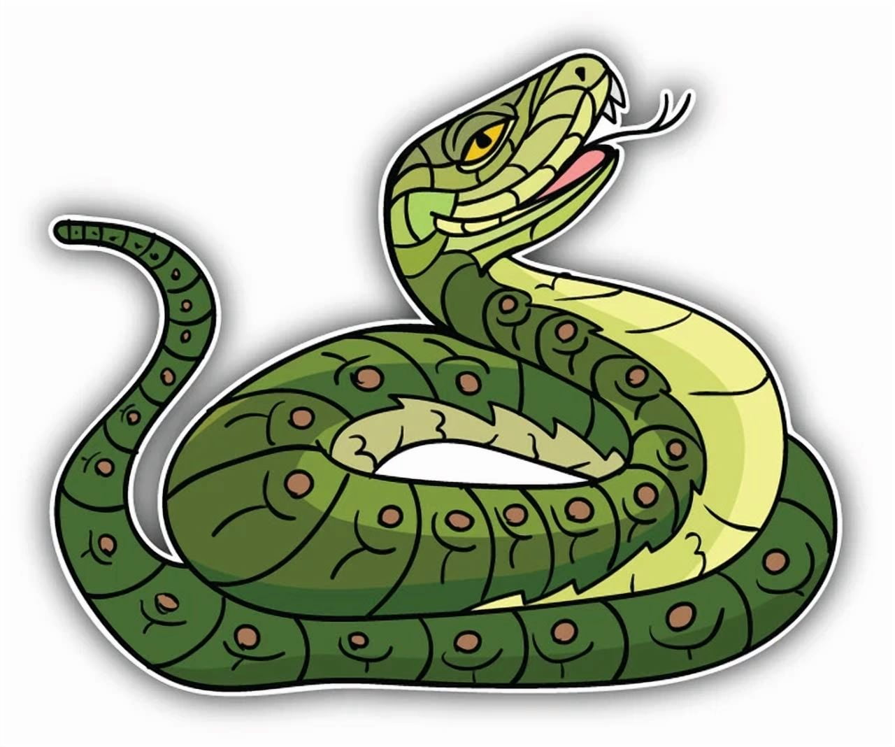 DOPASTICKER Snake Animal Sticker Decal Phone Decal Water Bottle ...