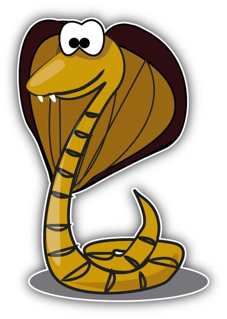 DOPASTICKER Snake Cartoon Animal Sticker Decal Phone Decal Water Bottle ...