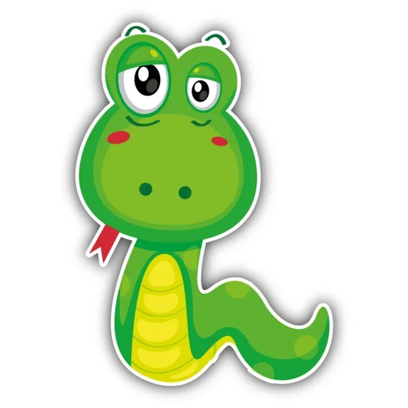 DOPASTICKER Snake Cartoon Sticker Decal Phone Decal Water Bottle ...
