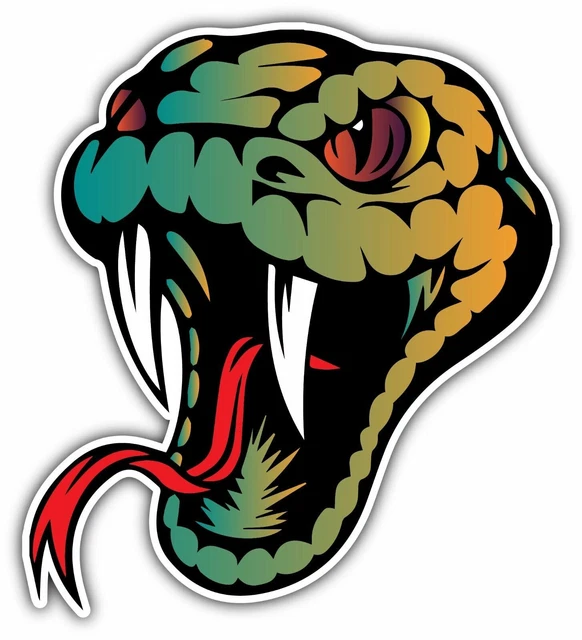 DOPASTICKER Snake Head Reptiles Lizard Viper Venom Window Sticker Decal ...