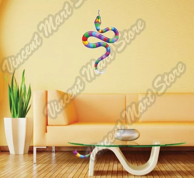 DOPASTICKER Snake Reptile Venom Colorful Rainbow Wall Sticker Room ...