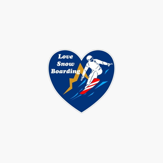 DOPASTICKER Snowboarder, Love Snowboarding Sticker, Phone Sticker Car ...