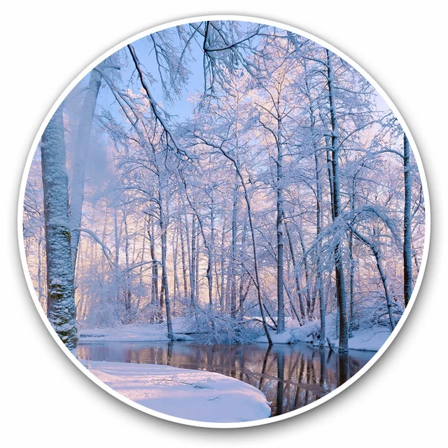 DOPASTICKER -Snowy Forest Winter Chris.Tmas Cool Gift Decorative Laptop ...