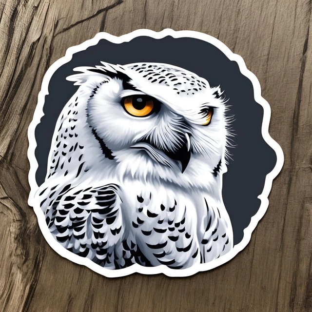 DOPASTICKER Snowy Owl Sticker Phone Decal Water Bottle Stickers, Cars ...