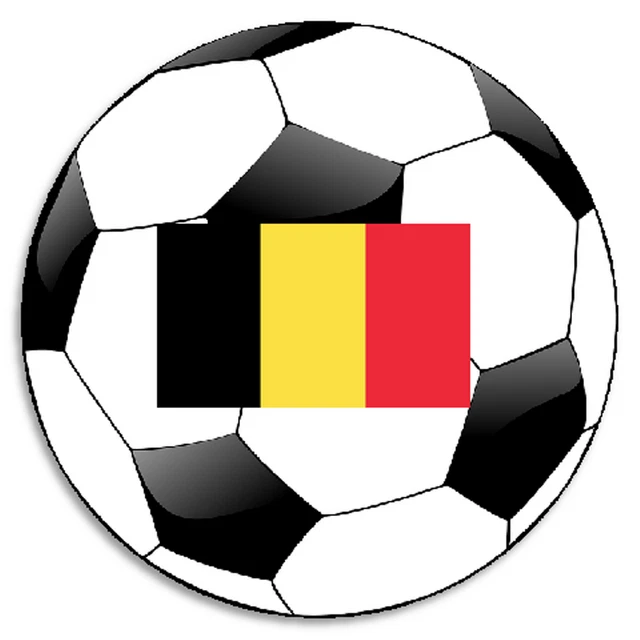 DOPASTICKER Soccer Ball Belgium Flag Sticker, Belgian Team Phone Decal ...