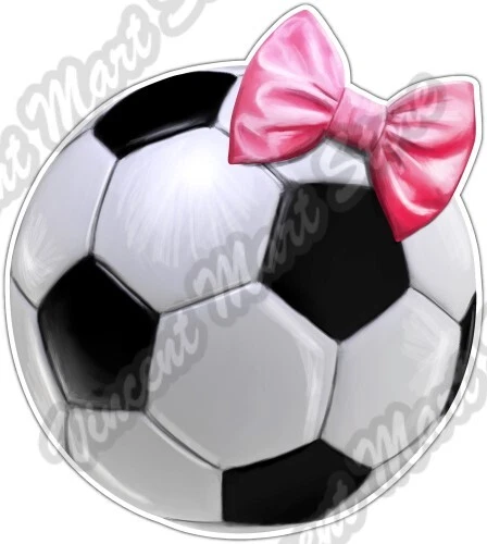 DOPASTICKER Soccer Ball Bow Football Girl Sport Girls Car Sticker Decal ...