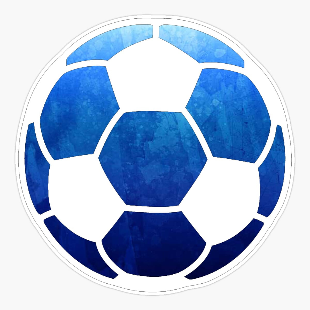DOPASTICKER Soccer Ball Dark Blue Sticker, Phone Sticker Car Sticker ...