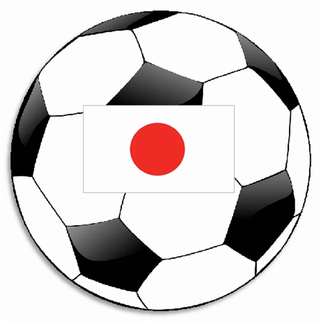 DOPASTICKER Soccer Ball Japan Flag Sticker, Japanese Team Phone Decal ...