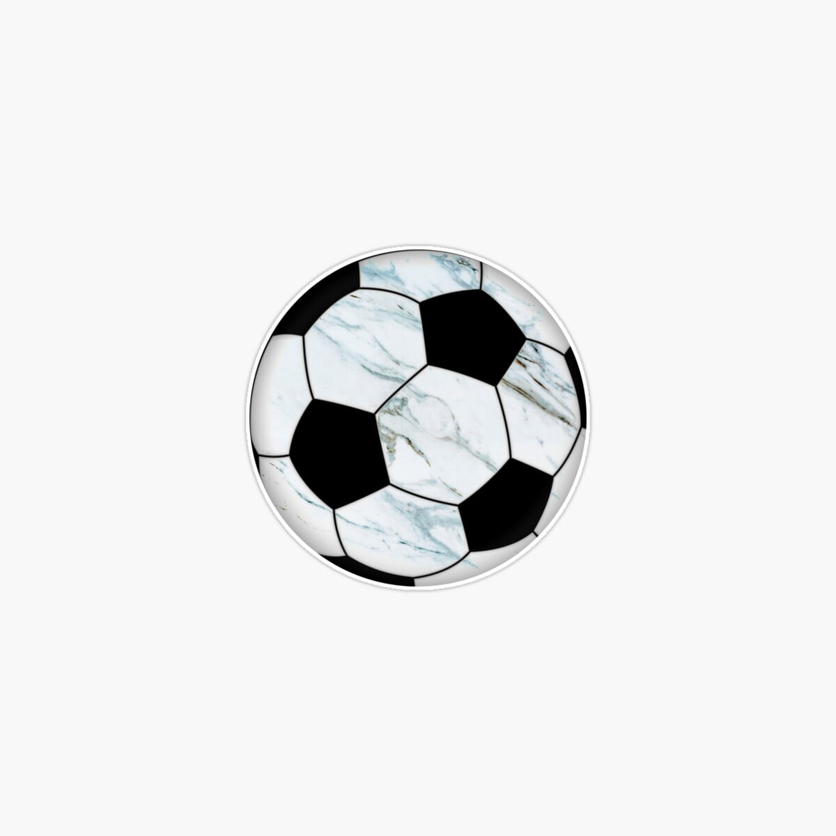 DOPASTICKER Soccer Ball Marble ~ Sports Fitness Runner Sticker, Phone ...