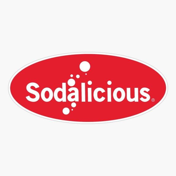 DOPASTICKER Sodalicious Logo Sticker, Phone Sticker Water Bottle ...