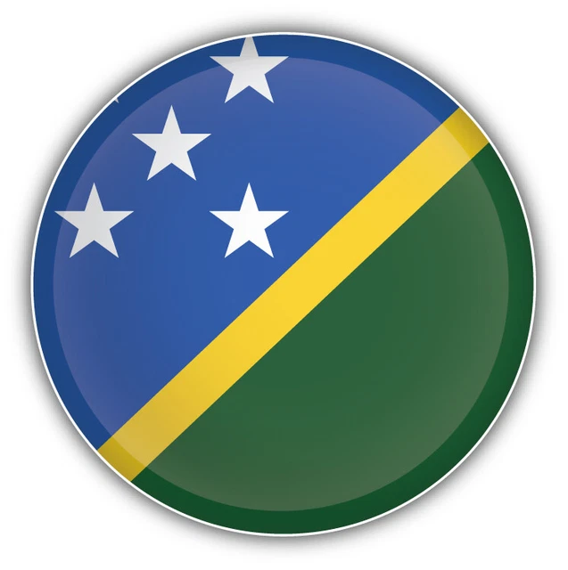 DOPASTICKER Solomon Islands Flag Sticker Decal Phone Decal Water Bottle ...