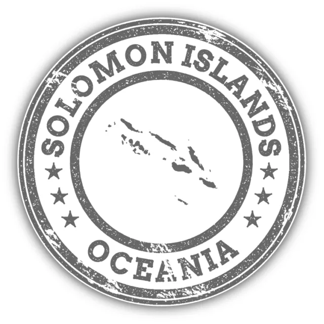 DOPASTICKER Solomon Islands Map Oceania Grunge Rubber Stamp Sticker ...