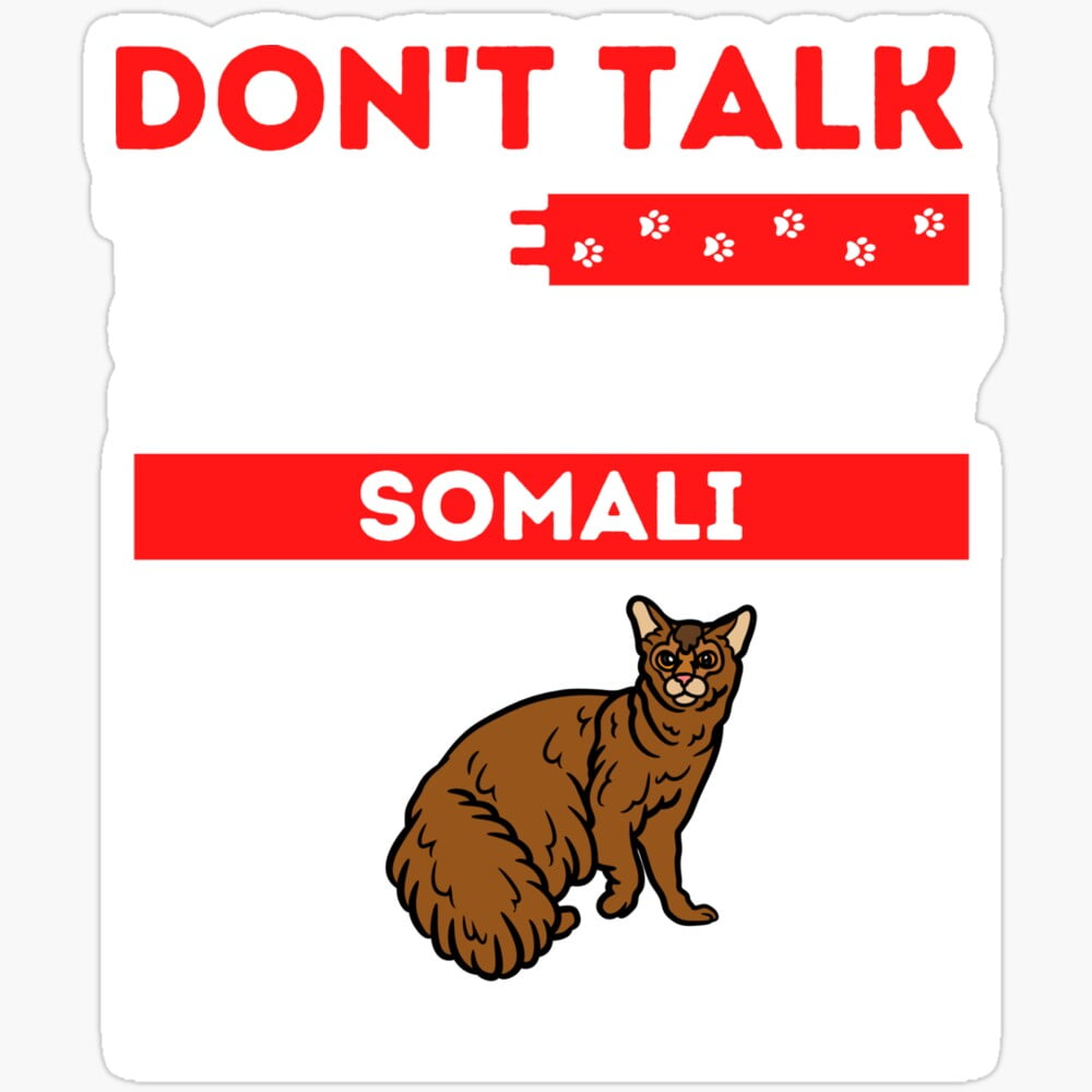 DOPASTICKER Somali Cat Gift, Idea Gift Somali Lovers Sticker Phone ...