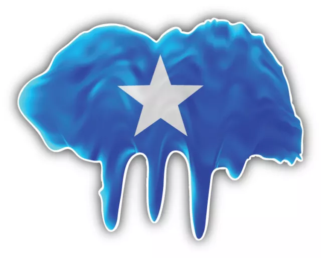 DOPASTICKER Somalia Flag Blot Sticker Decal Phone Decal Water Bottle ...