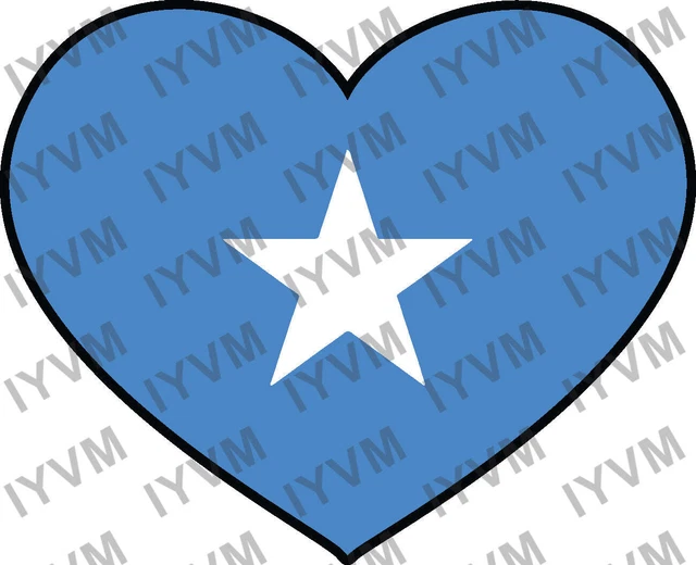 DOPASTICKER Somalia Flag Heart Sticker Decal Phone Decal Water Bottle ...
