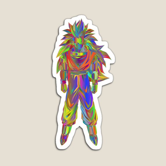 DOPASTICKER Son G0Ku In Super Sayan 3 Decorative Laptop, Phone Stickers ...