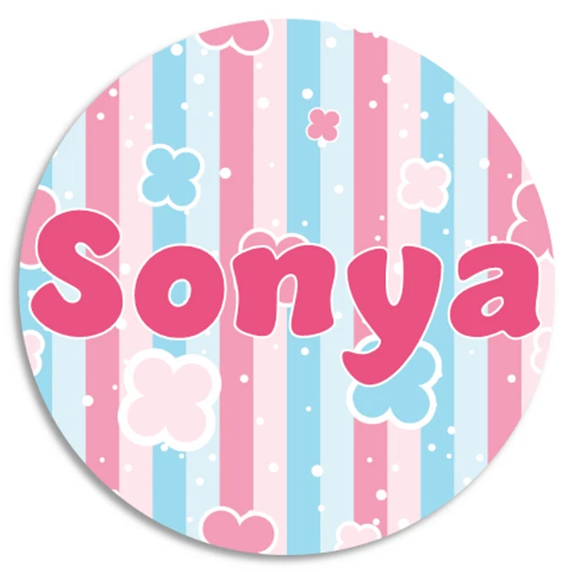DOPASTICKER Sonya, Name Tag Water Bottle School Supplies Phone Decal ...