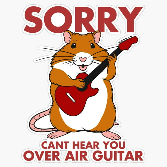DOPASTICKER Sorry Cant Hear You, Over Playing Guitar Sticker, Phone ...