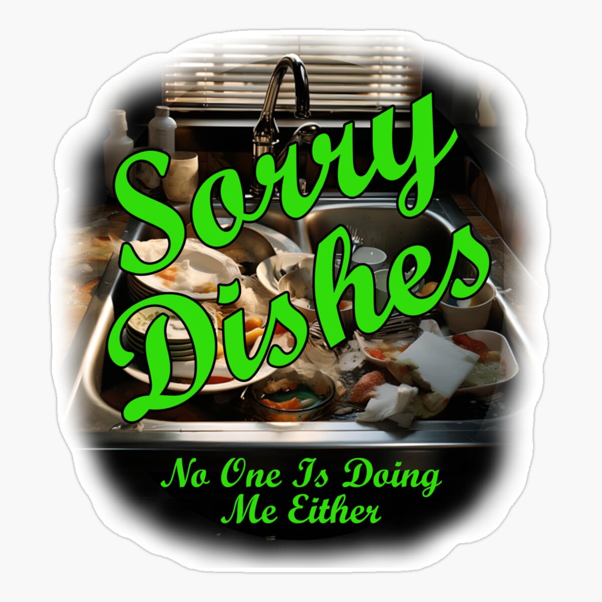 DOPASTICKER Sorry Dishes Sticker, Phone Sticker Water Bottle Sticker ...