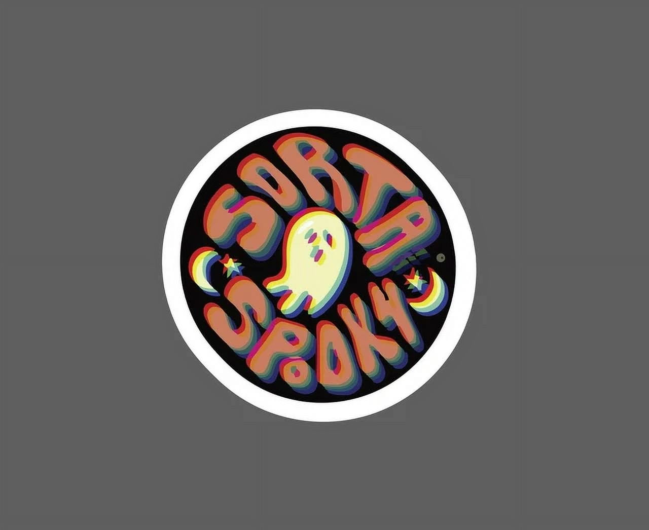 DOPASTICKER Sorta Spooky Sticker Ghost Trippy Horror Scary Sticker ...