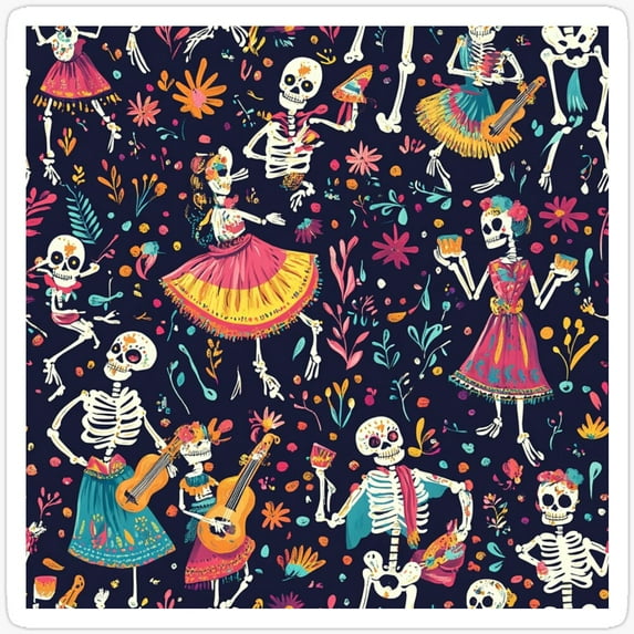 DOPASTICKER Souls Dance For Day Of The Dead Sticker Phone Decal Water ...