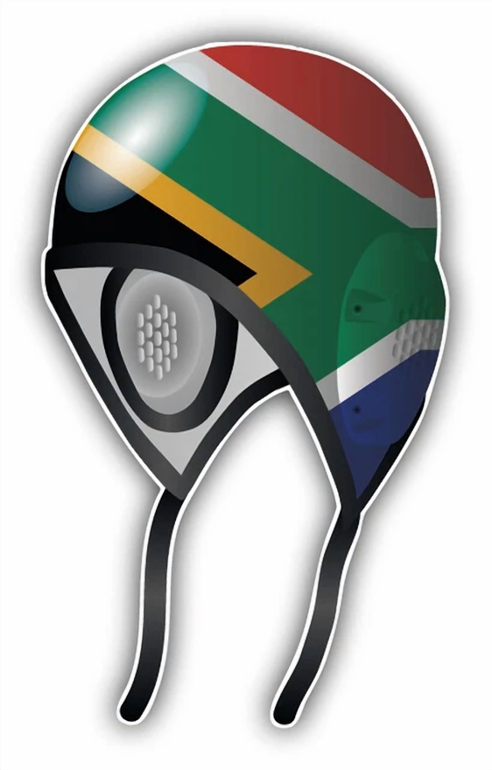 DOPASTICKER South Africa Flag Water Polo Cap Sticker Decal Phone Decal ...