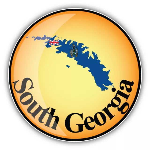 DOPASTICKER South Georgia Map Flag Sticker Decal Phone Decal Water ...