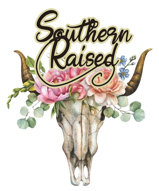DOPASTICKER Southern Raised Sticker Country Heritage American Flowers ...