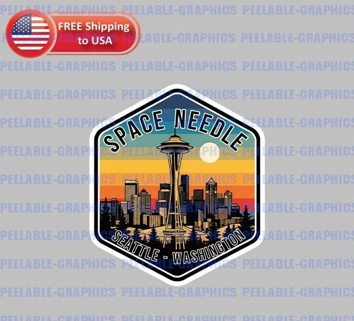 DOPASTICKER Space Needle Seattle Washington Tablet Luggage Sticker ...
