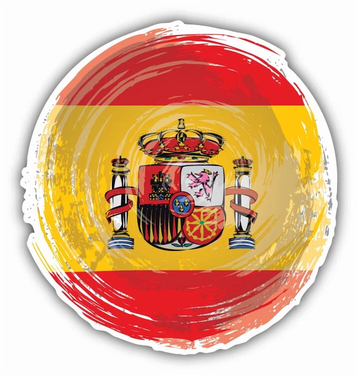 DOPASTICKER Spain Flag Brushstroke Sticker Decal Phone Decal Water ...