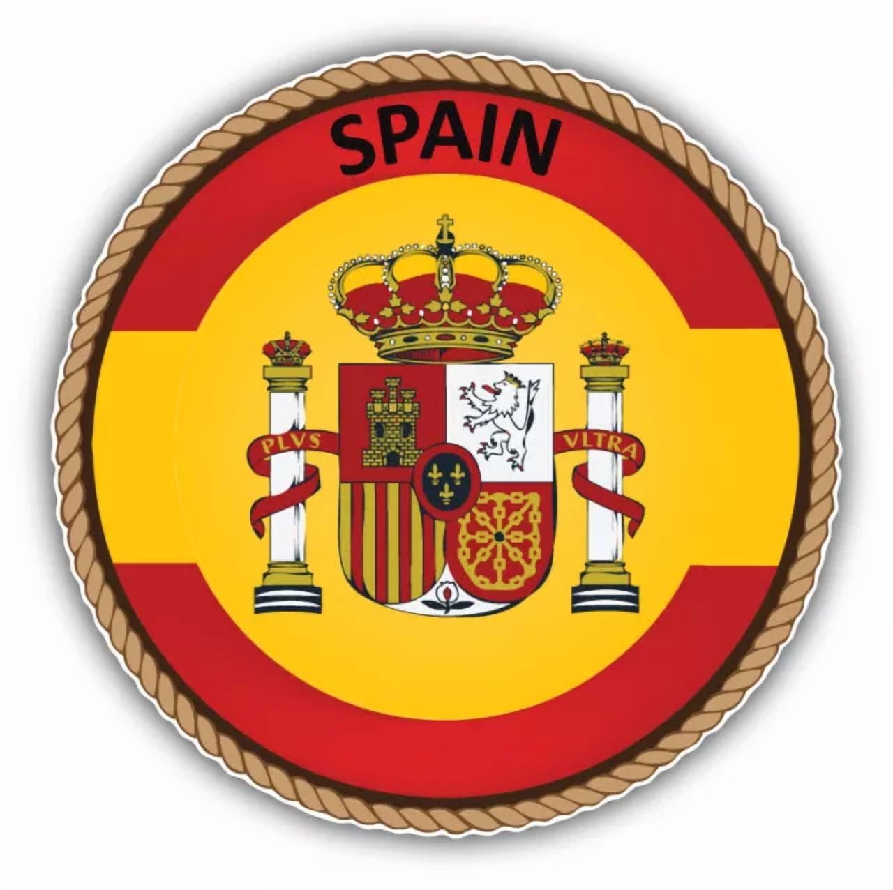 DOPASTICKER Spain Flag Seal Sticker Decal Phone Decal Water Bottle ...