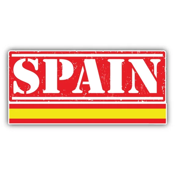 DOPASTICKER Spain Grunge Travel Stamp Sticker Decal Phone Decal Water ...