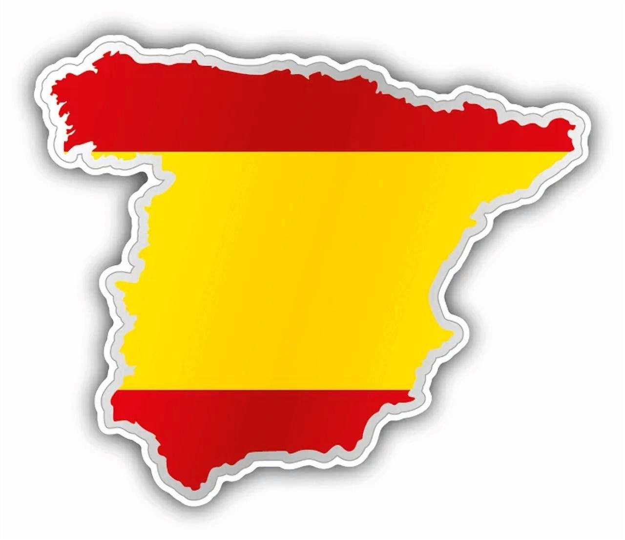 DOPASTICKER Spain Map Flag Sticker Decal Phone Decal Water Bottle ...